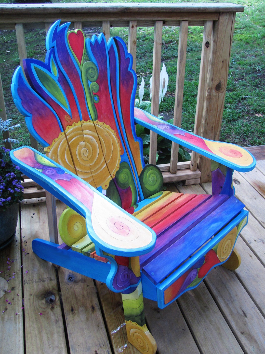 Adirondack Chair, Alice in Wonderland, Unique Wood Chair, Handcrafted ...