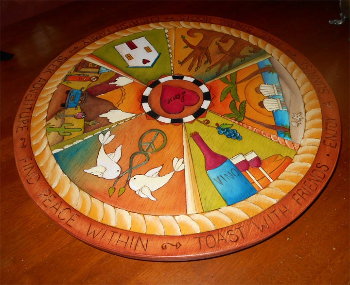 PAINTED LAZY SUSAN Custom Lazy Susan Wood Handcrafted - Etsy
