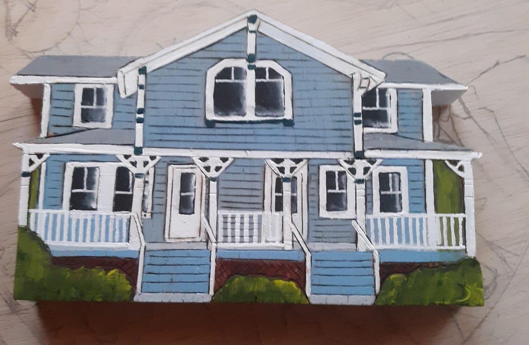 Custom Home Portrait, Housewarming Gift, Wooden House Decor, Replica of ...