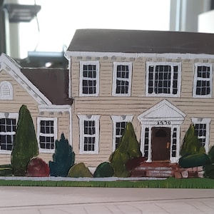 Personalized Wood House Replica, Painted House Shelf Ornament ...