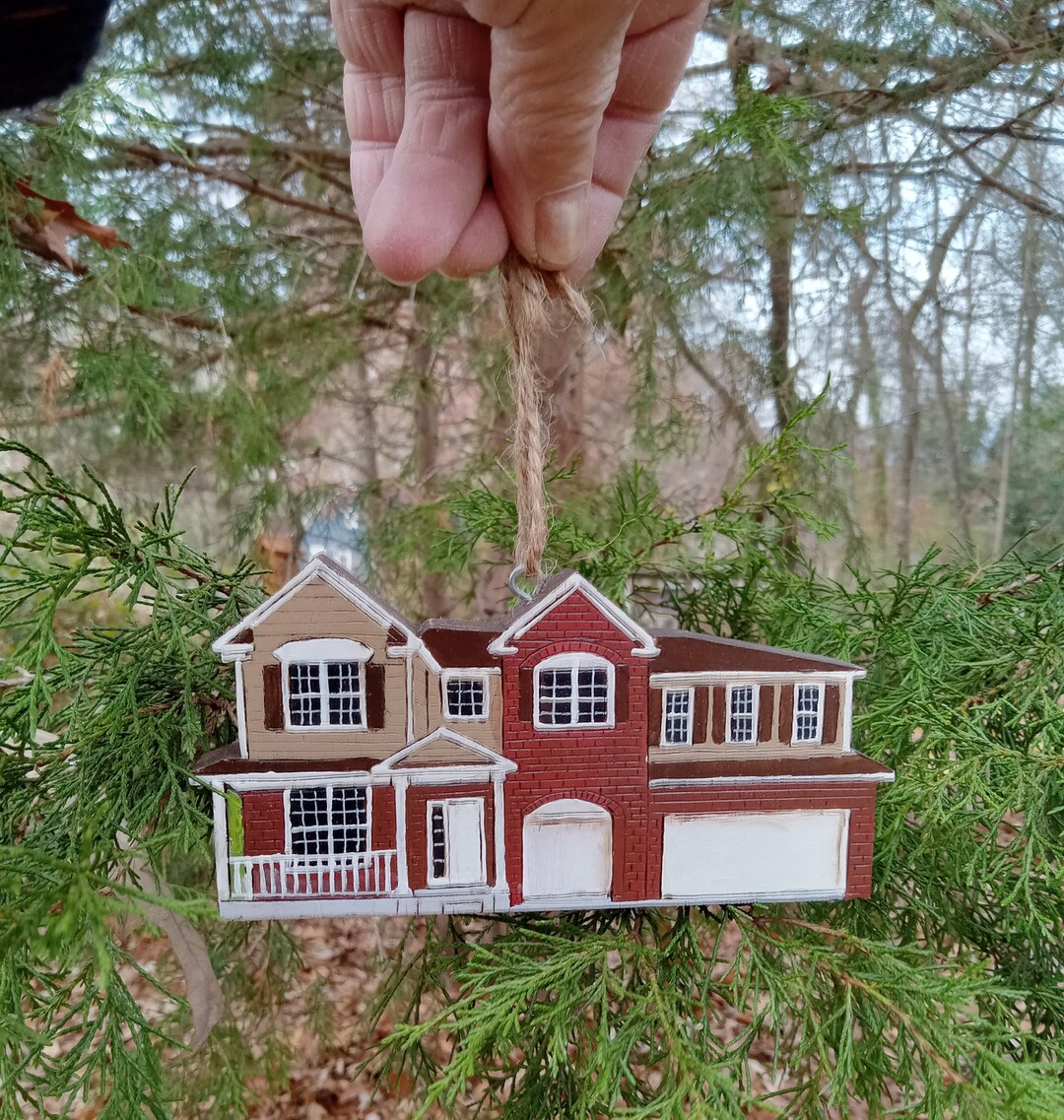 Custom Home Portrait Replica, Housewarming, First Home Ornament ...