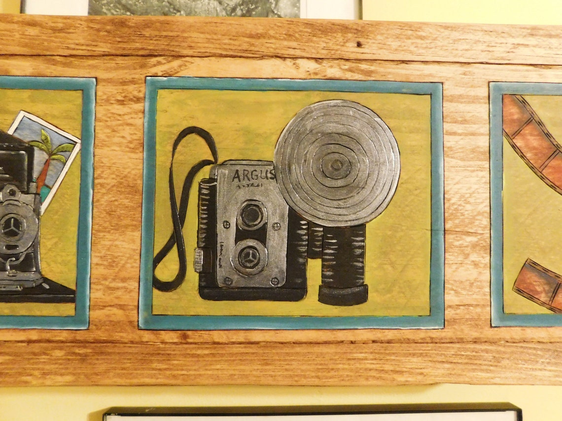 VINTAGE CAMERA DISPLAY Shelf Floating Shelf Handcrafted - Etsy