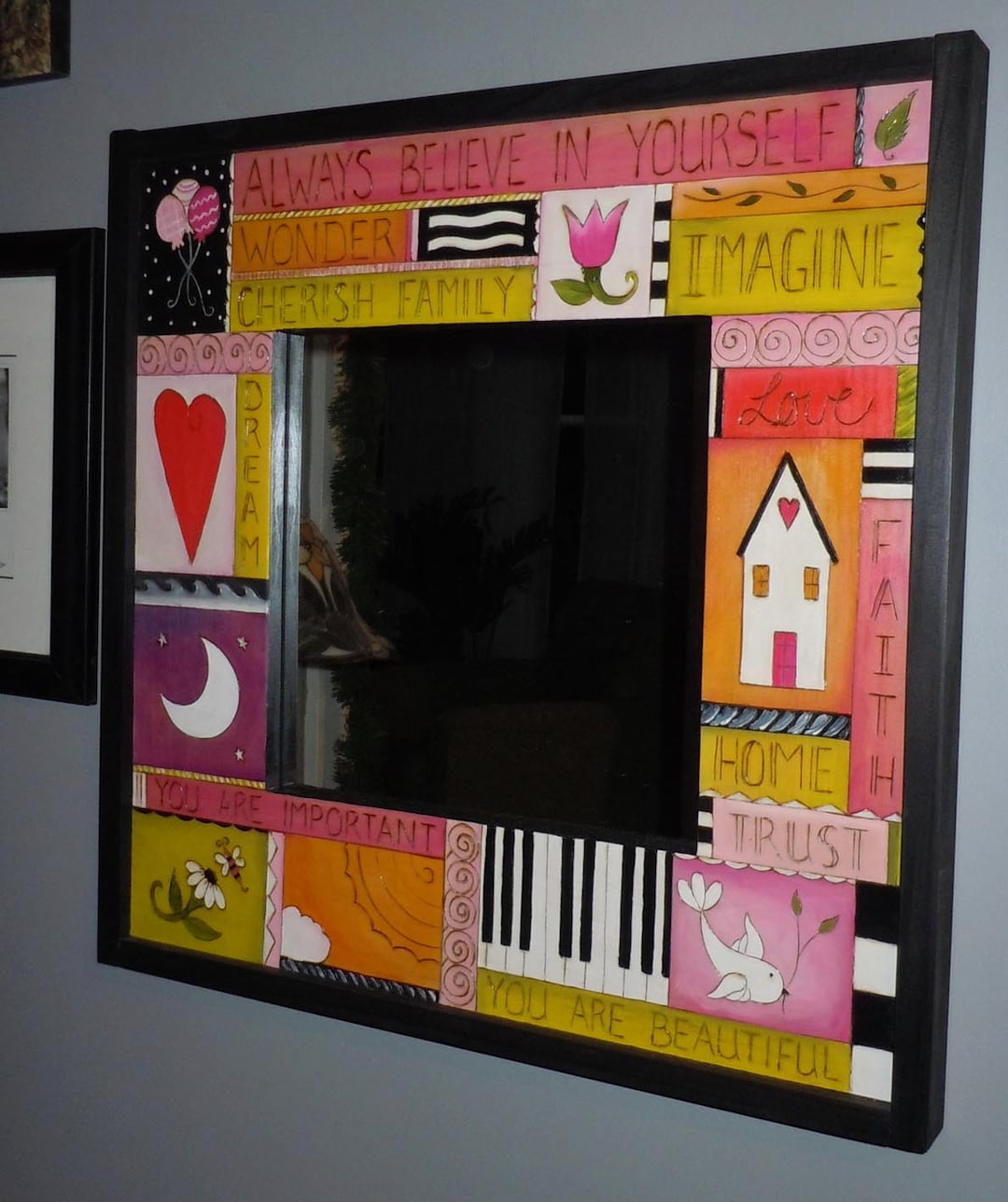 DECORATIVE MIRROR, Wood Mirror, Custom Designed for You, Personalized ...