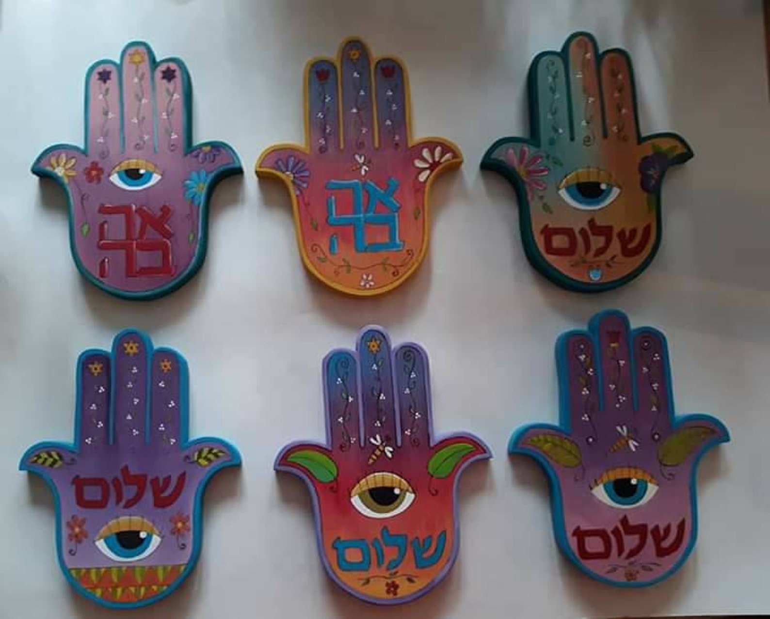 HAMSA HAND Wall Art Jewish Wedding Gifts Hebrew Writing | Etsy