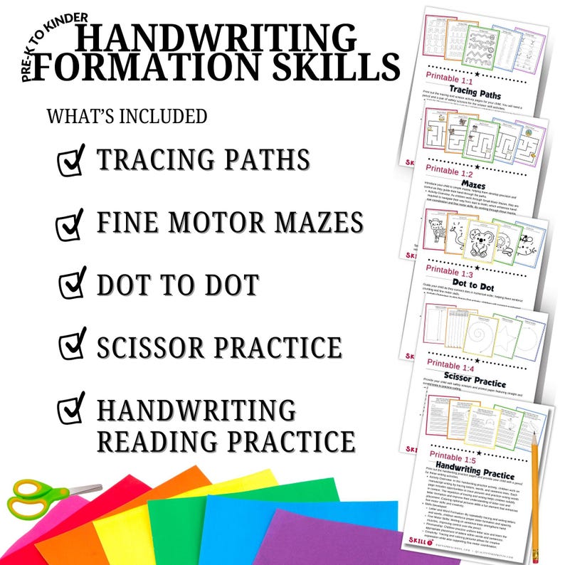 Handwriting | Prekindergarten Readiness Tracing | Preschool ...
