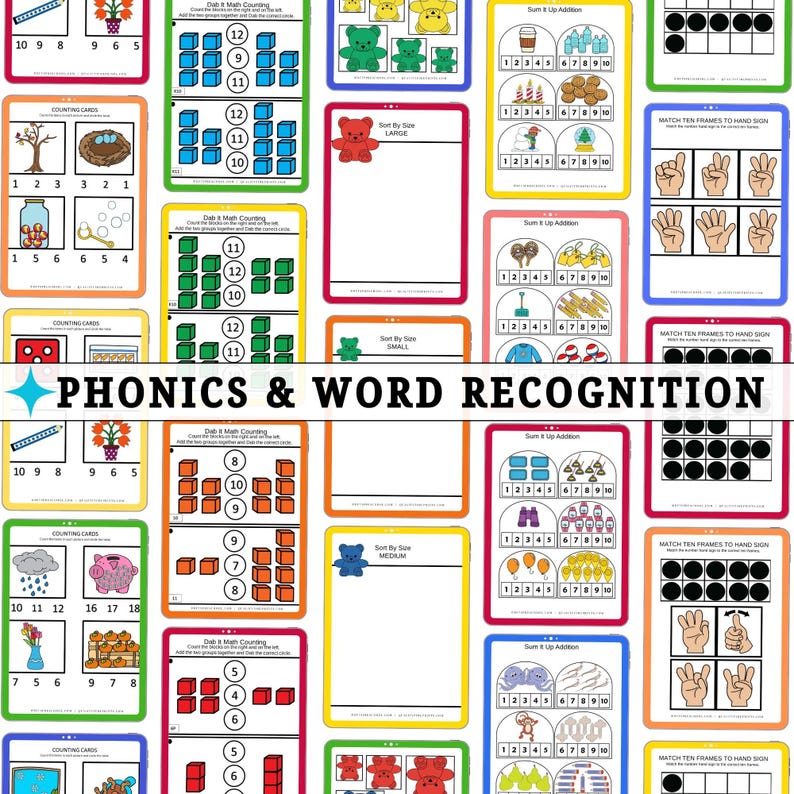Phonics Prekindergarten | Word Recognition | Rhyming |CVC Words ...