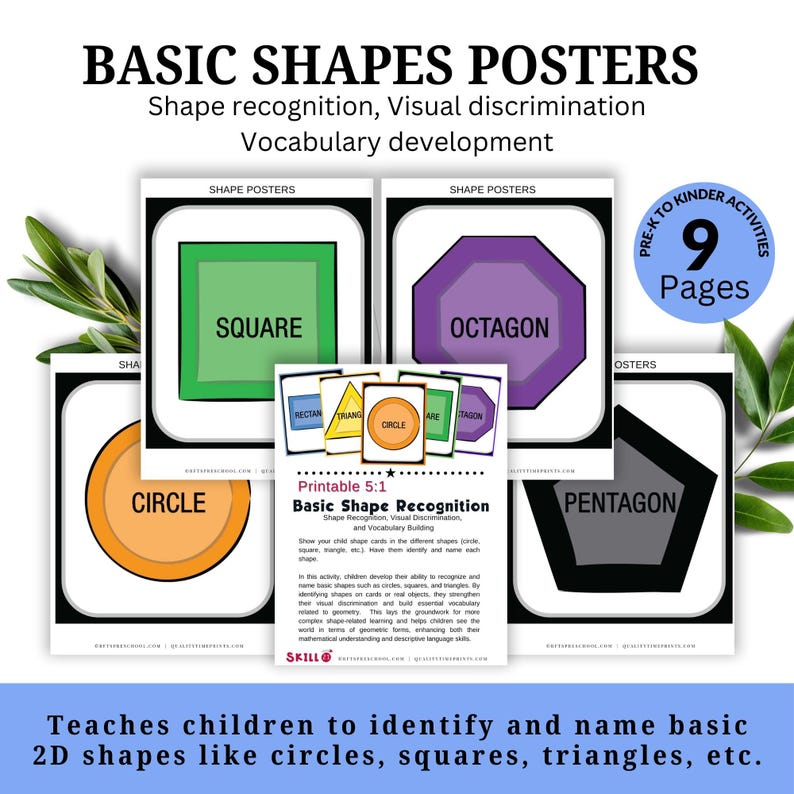 Shapes | Prekindergarten Readiness | Shape Recognition Activities | 2D ...