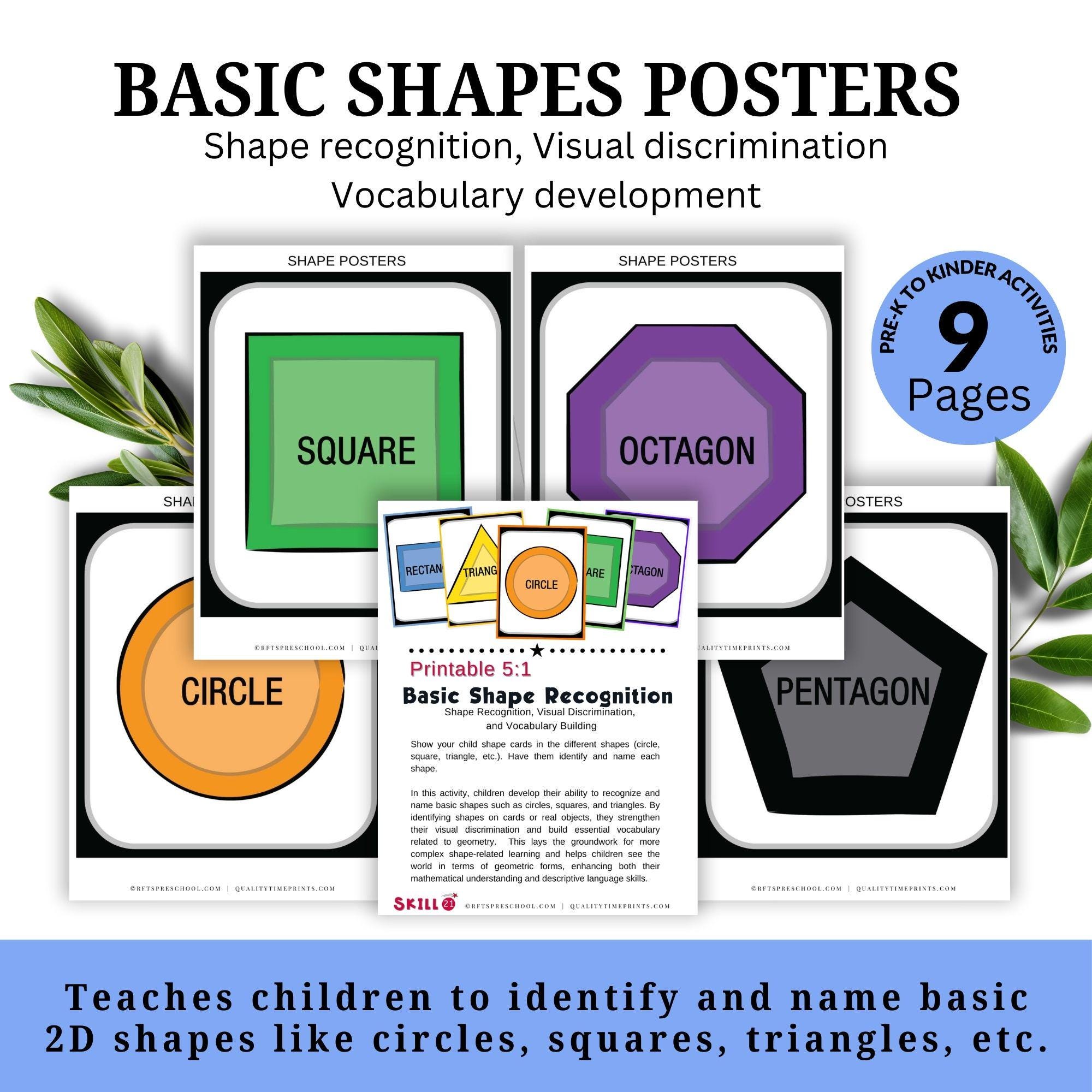 Shapes | Prekindergarten Readiness | Shape Recognition Activities | 2D ...