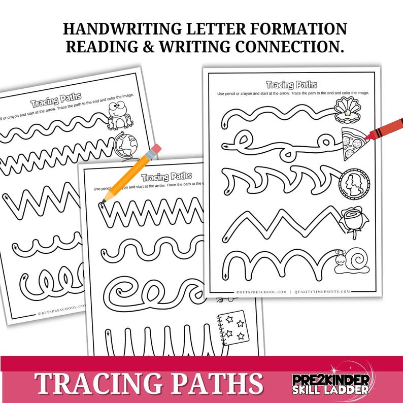 Pre-k Tracing Printables for Handwriting and Scissor Skills ...