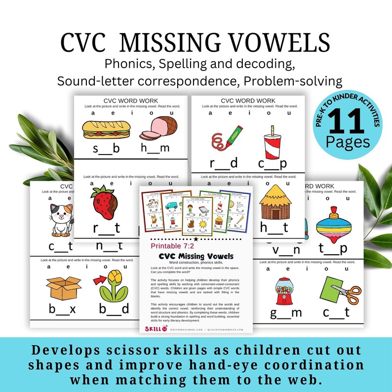 Phonics Prekindergarten | Word Recognition | Rhyming |CVC Words ...