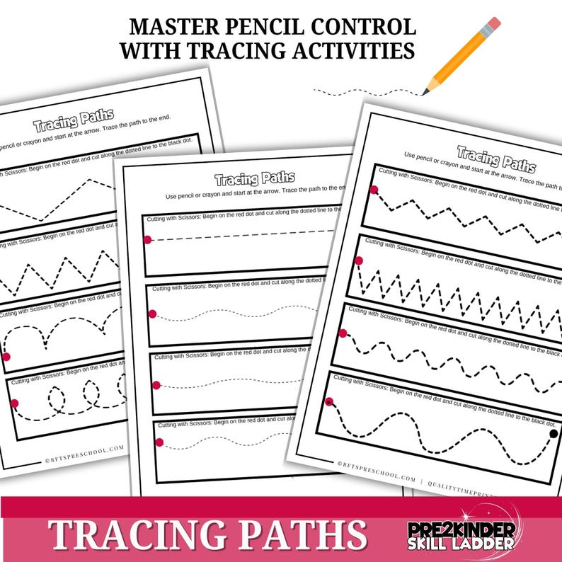 Pre-k Tracing Printables for Handwriting and Scissor Skills ...