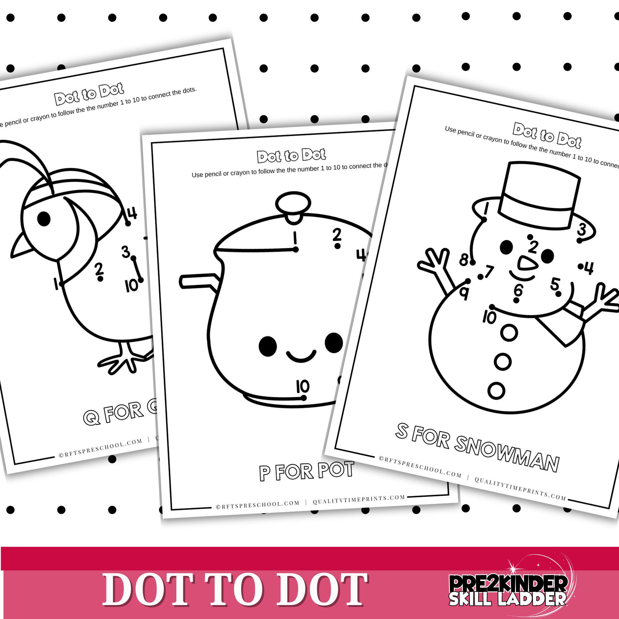 Dot to Dot Prekindergarten Activities | Number Sequencing 1-10 | Pre-k ...