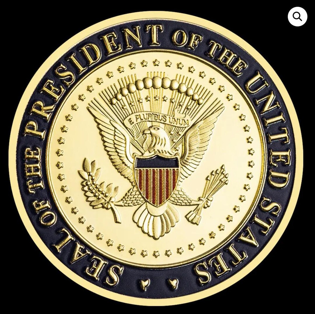 Donald Trump Gold Color plated Challenge Coins Presidential Seal ...