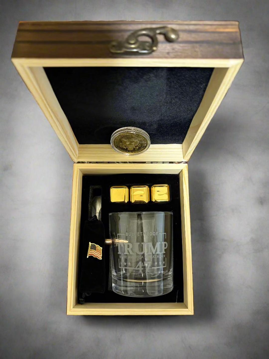 Luxury Single Set. Trump Bulletproof Whiskey Glass Set - Etsy