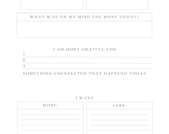 Printable Daily Gratitude Journal - Etsy