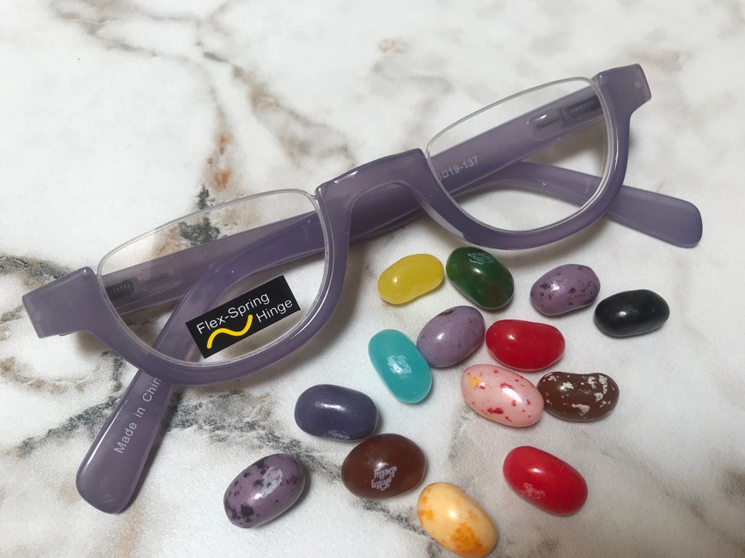 Mixed Berry JELLY BEAN Upper Rimless Reading Glasses Frame & Lens Size ...