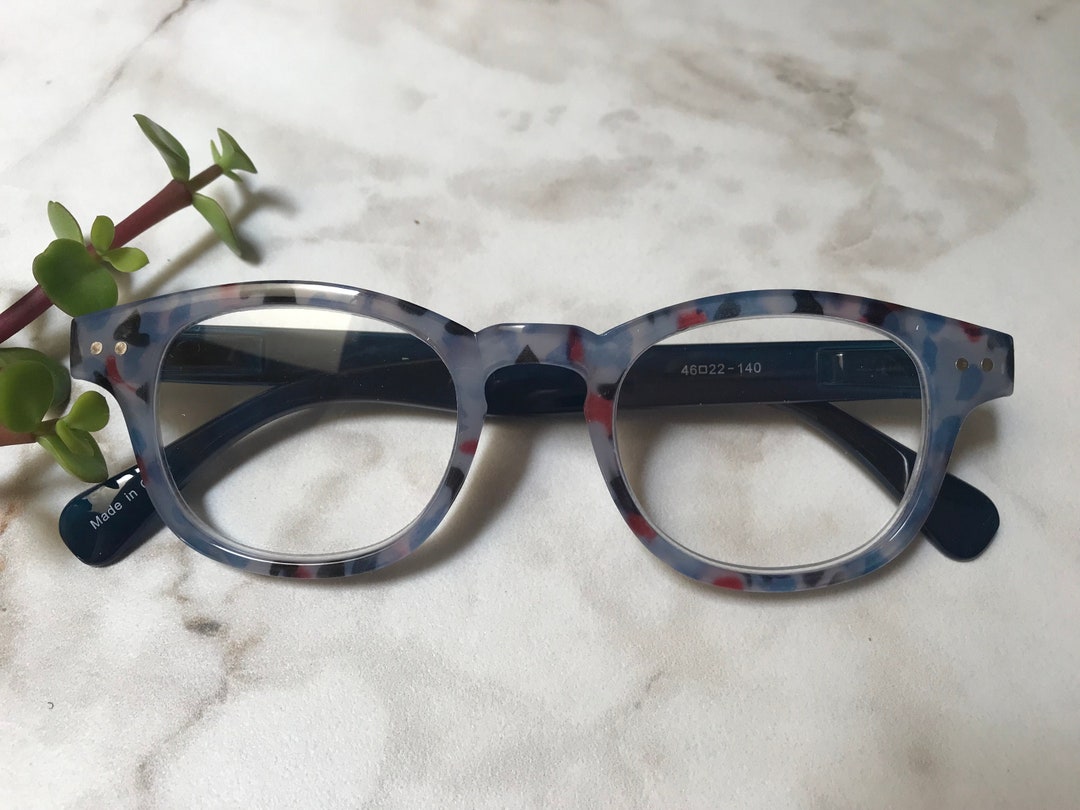 SYDNEY Slate Blue Tortoise Reading Eyeglasses - Etsy