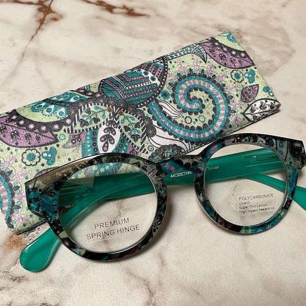 Turquoise Glasses - Etsy