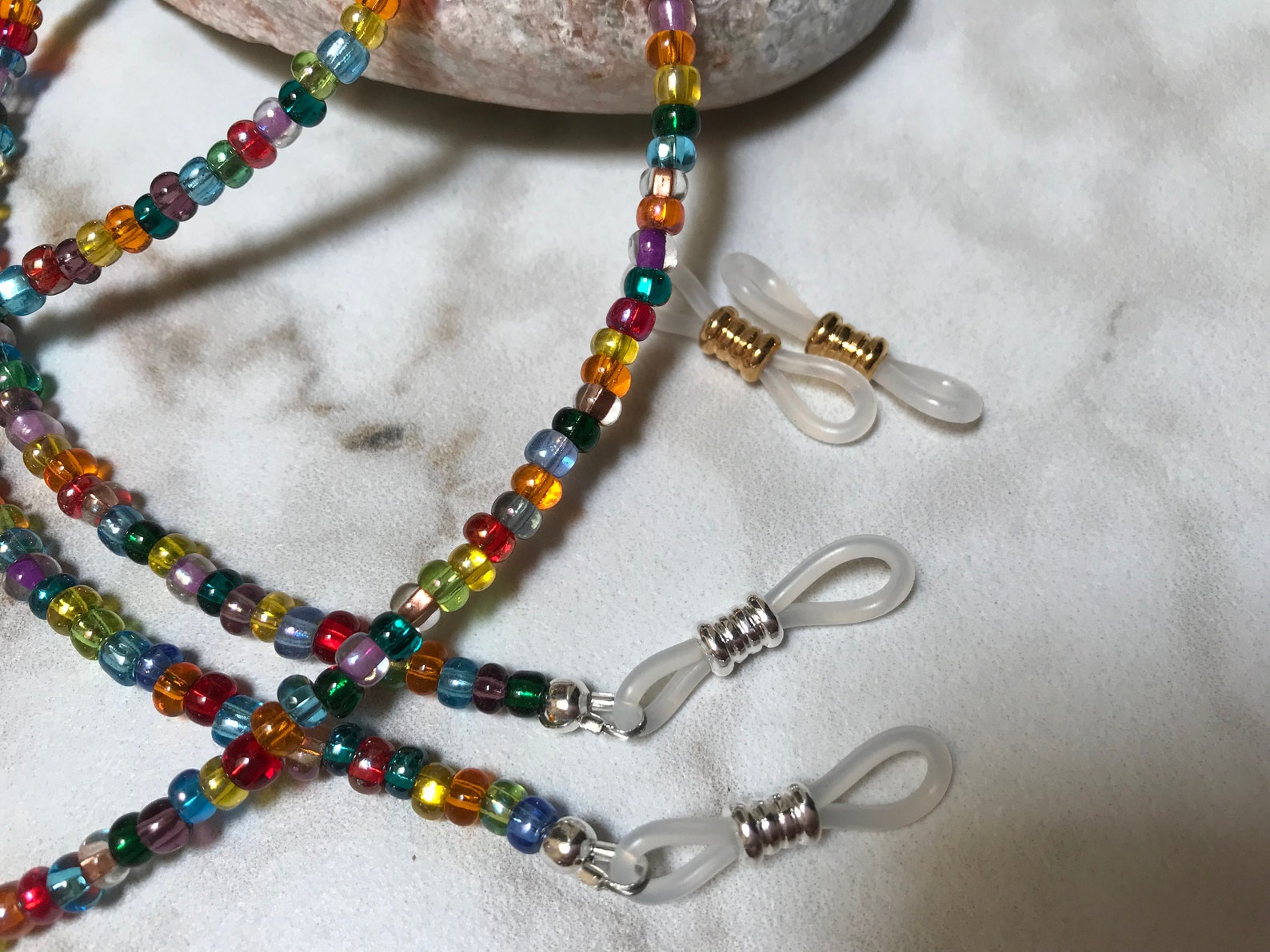 Fun & Frolic Multi-color Beaded Eyeglass Chain - Etsy