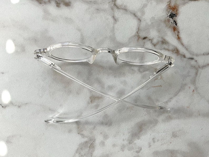 Crystal Clear Small Oval Reading Glasses: Bright Focus Frame - Etsy