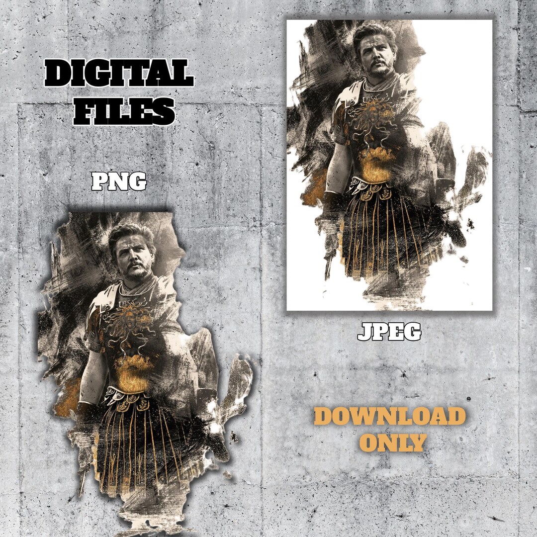 Pedro Pascal Artwork Digital Picture, JPEG PNG Digital Print, High ...