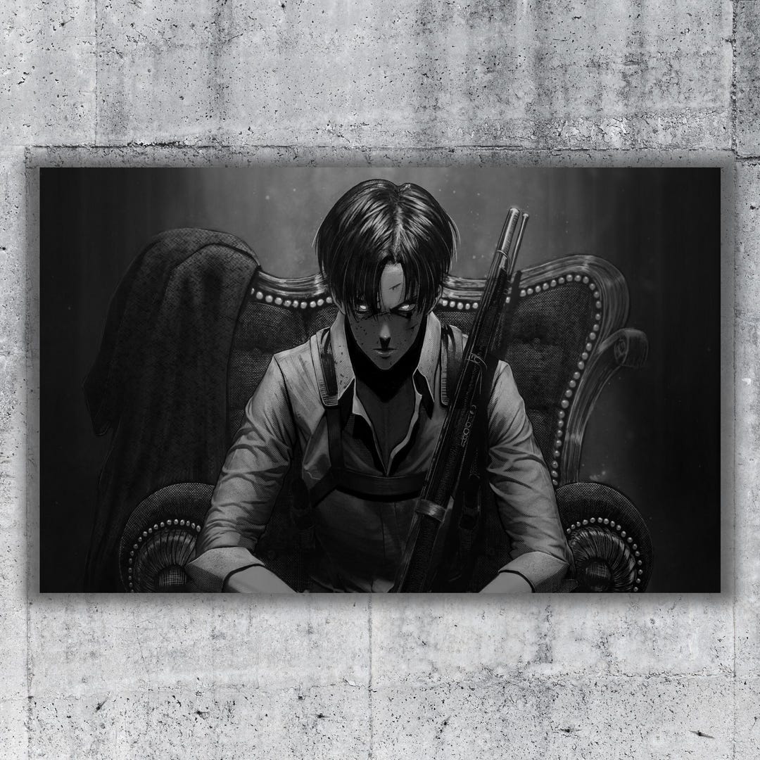Levi Ackerman Poster, Japanese Anime Manga TV Series Poster, Canvas ...