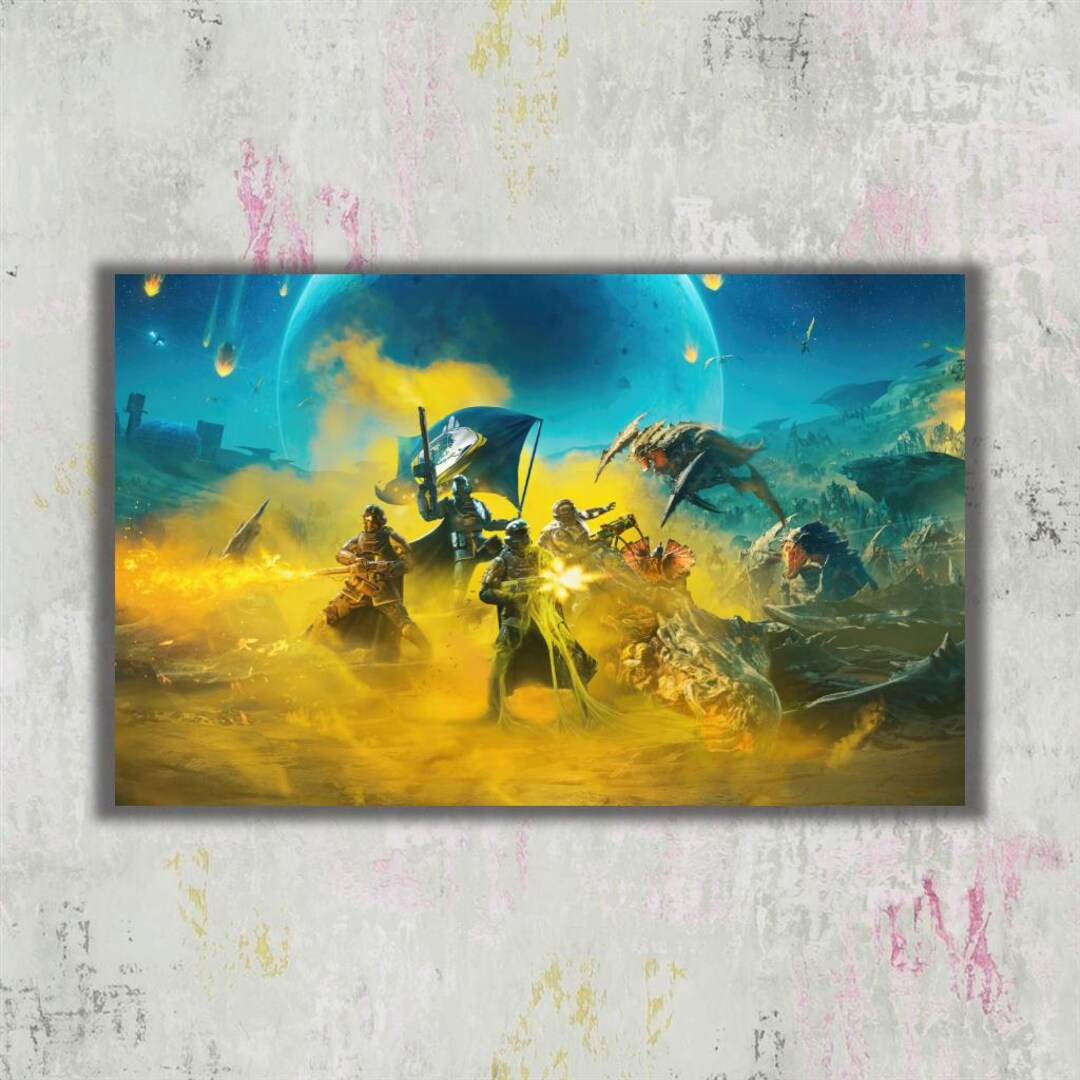 Helldivers II Video Game Poster, Canvas Wall Art Picture Print Decor ...