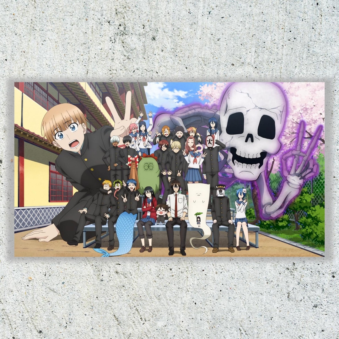 A Terrified Teacher at Ghoul School Manga Poster, Canvas Wall Art ...