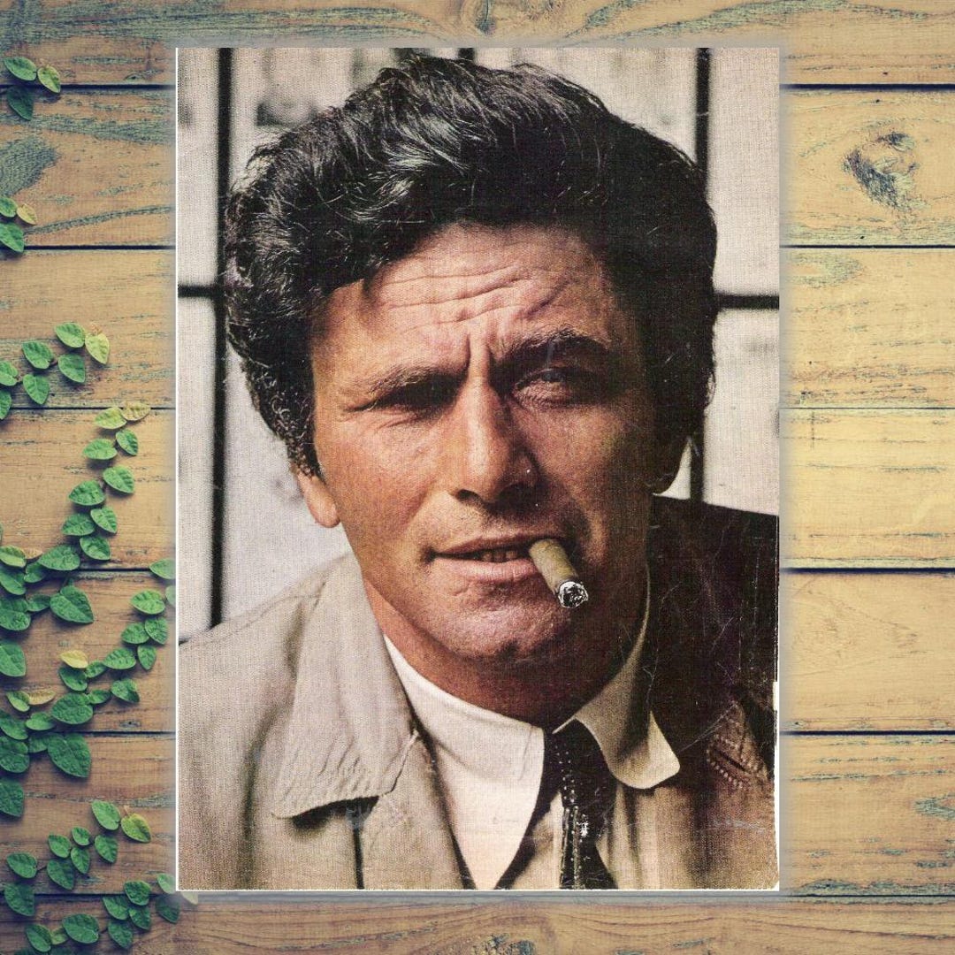Peter Falk Poster, Detective Crime TV Series Poster, Canvas Wall Art ...