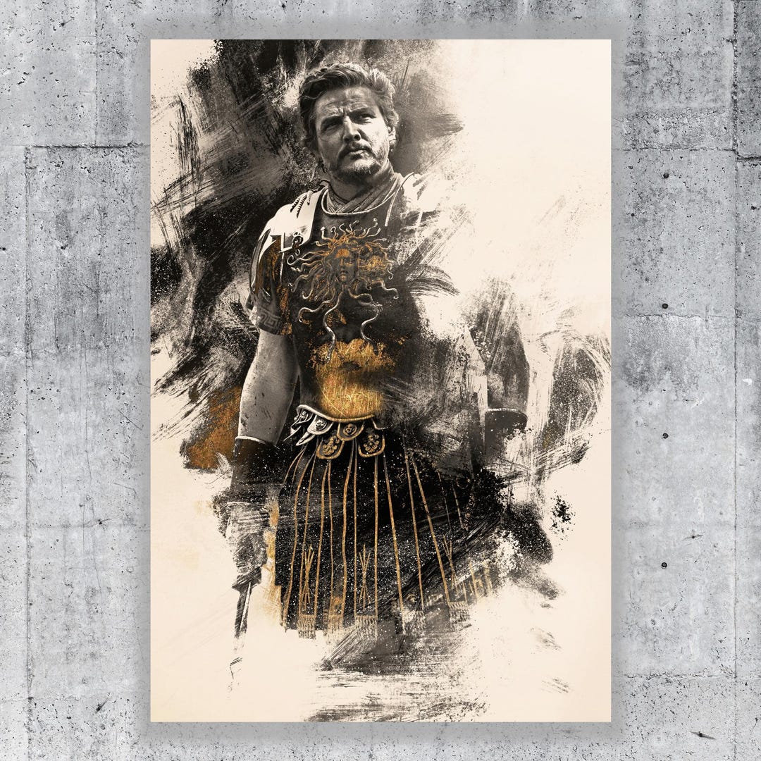 Pedro Pascal Artwork Poster, Canvas Wall Art Picture Print, Unframed ...