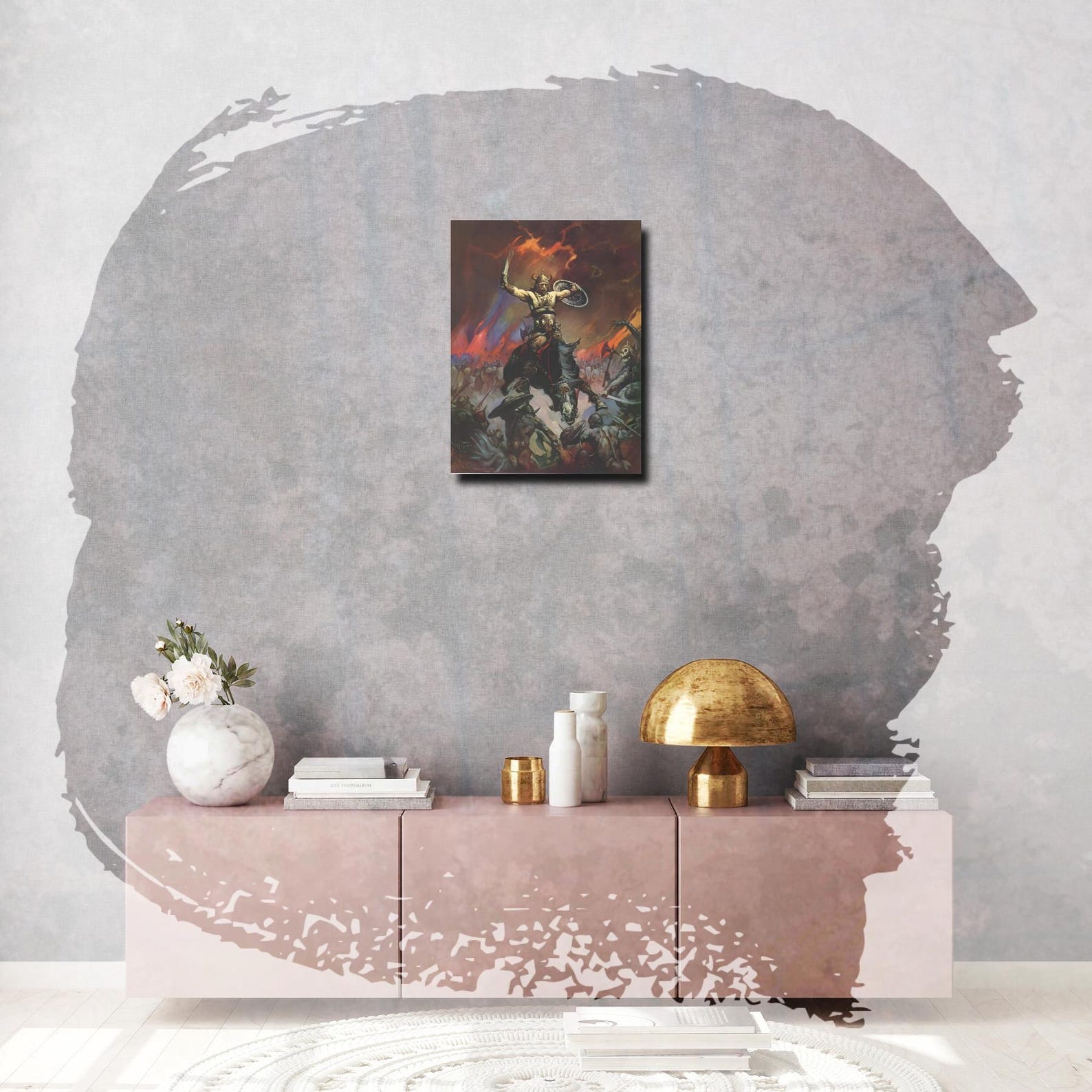 Conan the Conqueror Poster, Frank Frazetta Poster, Canvas Wall Art ...