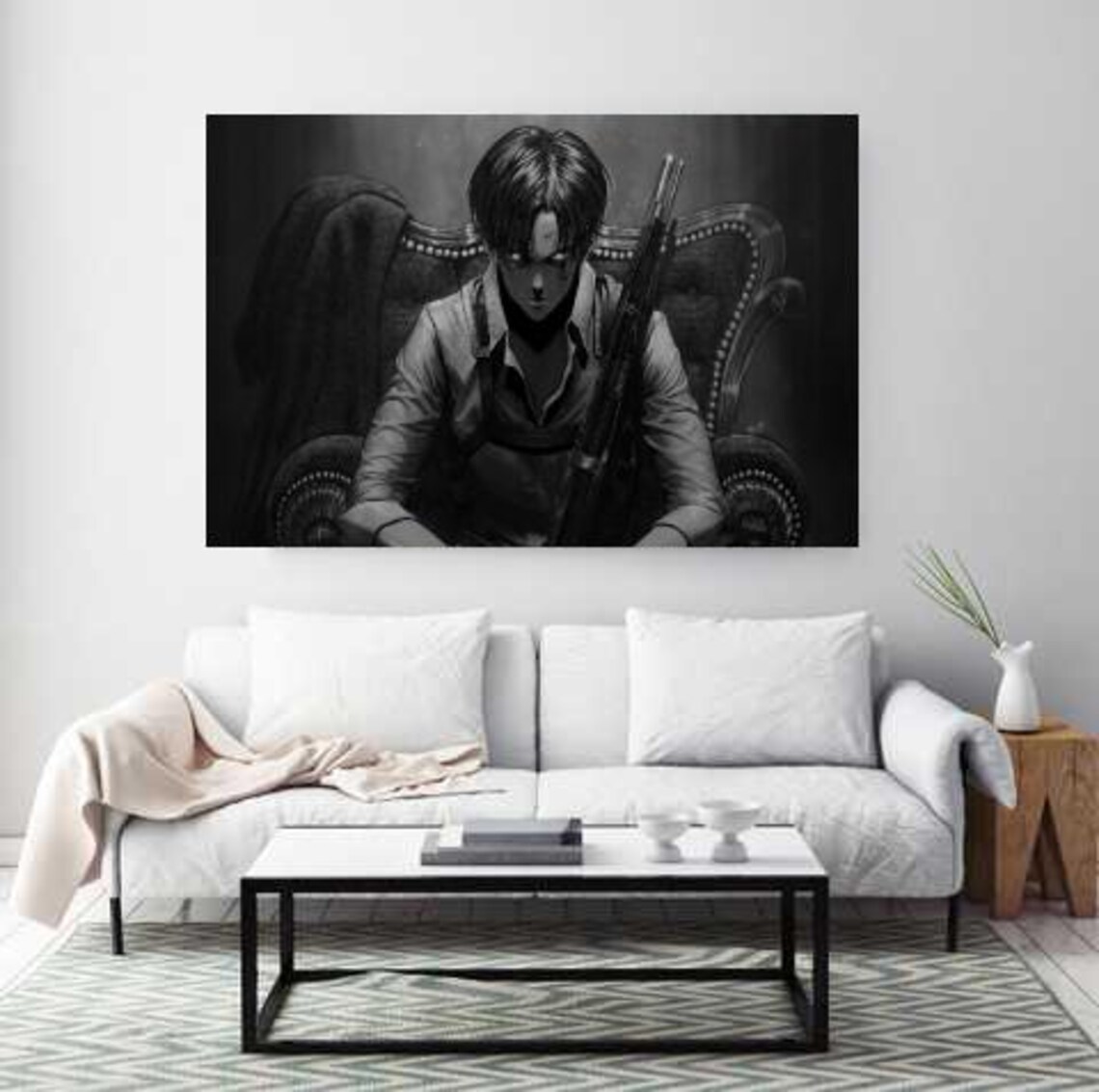 Levi Ackerman Poster, Japanischer Anime Manga TV-Serie Poster, Leinwand ...