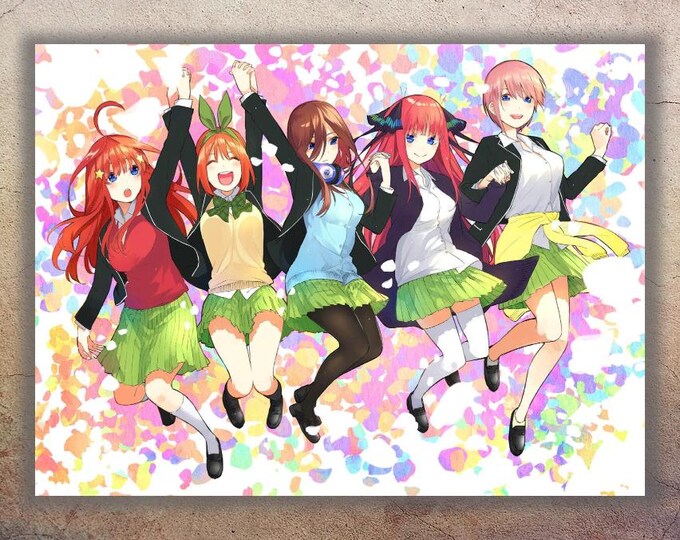 The Quintessential Quintuplets Anime TV Series Poster, Canvas Wall Art ...