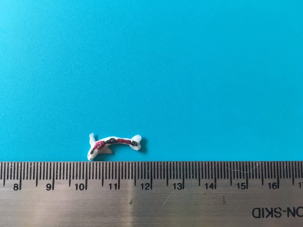 10 Tiny Red Koi Fish/ Fancy Carp Fish Miniature/ Fish Dollhouse/ Fairy ...