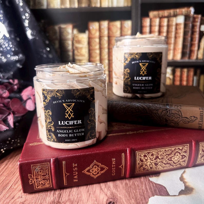 Lucifer Glow Body Butter | 8 Oz Whipped Angelic Shimmer Gold Body ...