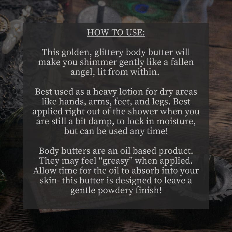 Lucifer Glow Body Butter | 8 Oz Whipped Angelic Shimmer Gold Body ...