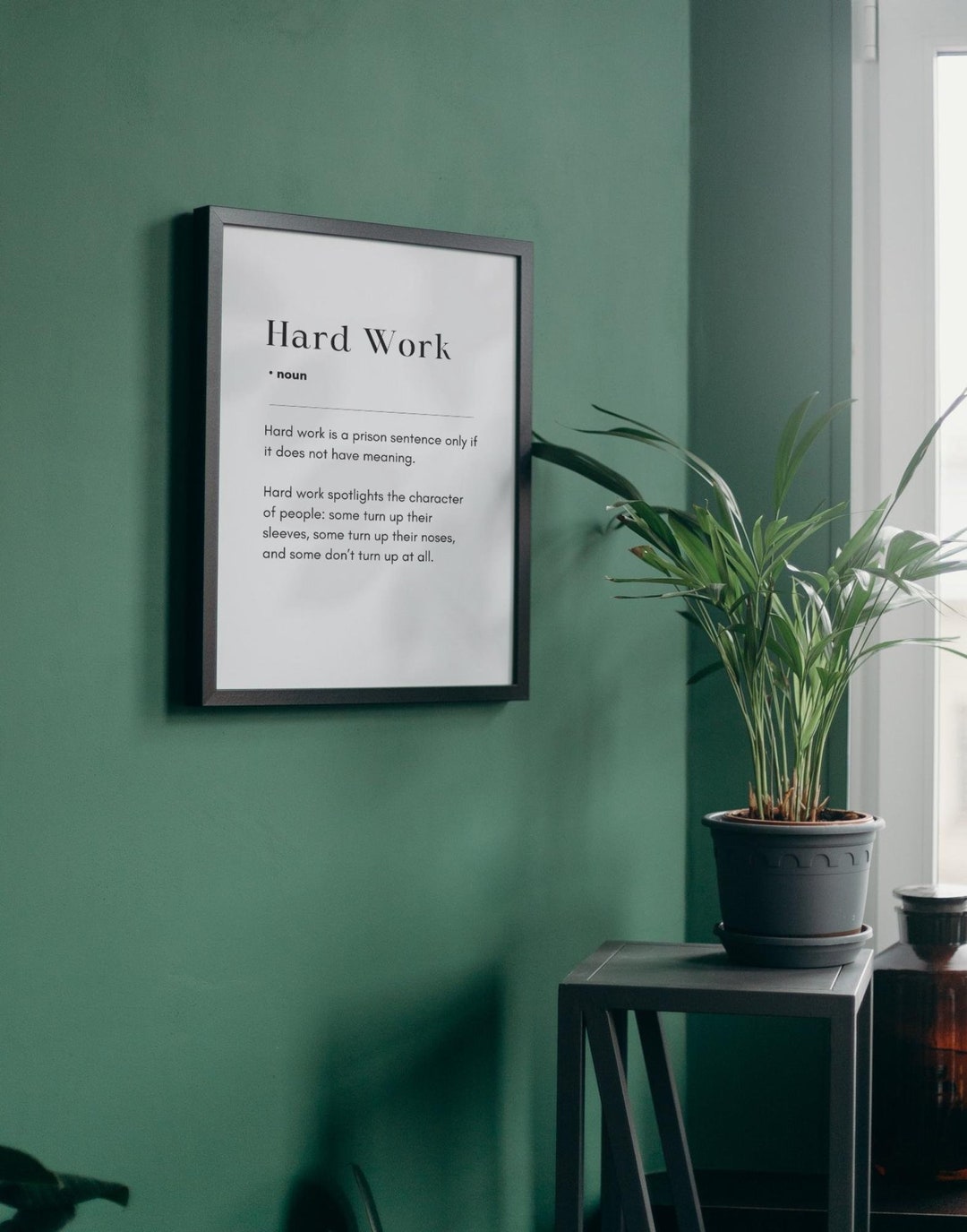 Hard Work Definition, Dictionary Print, Definition Print, Office Wall ...