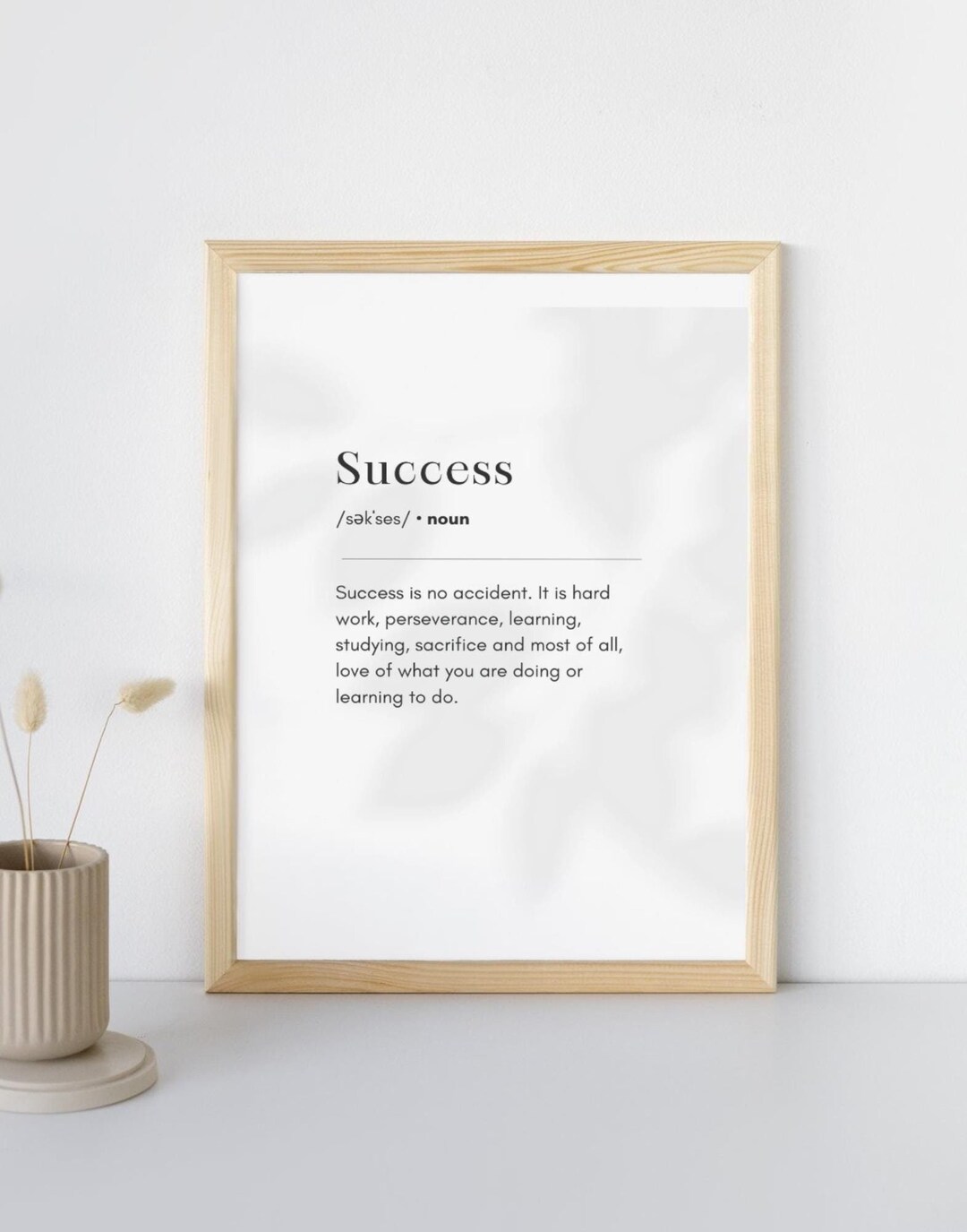 Success Definition | Office Wall Art | Home Office Decor | Motivational ...