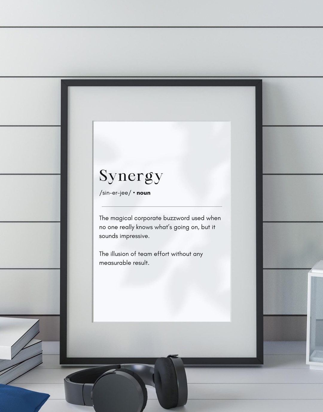 Synergy Definition Wall Art | Funny Office Decor | Digital Download ...