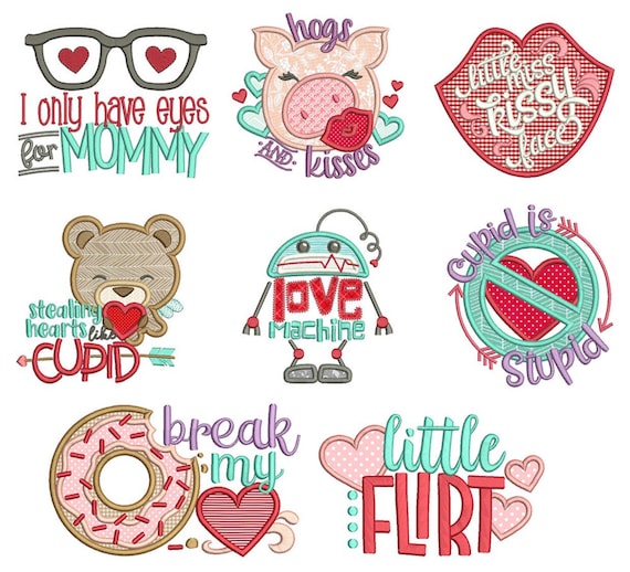 Little Love Cute Embroidery Designs Great for Valentines or | Etsy