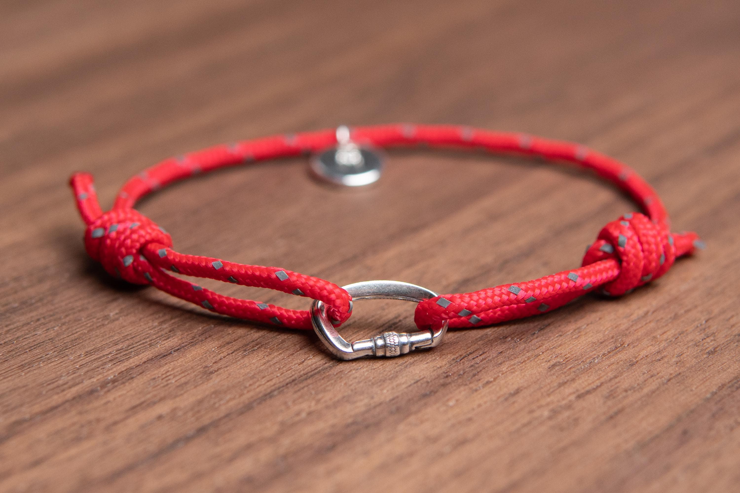 Name Letter Climbing Bracelet - Adjustable 2mm Paracord, Sterling ...