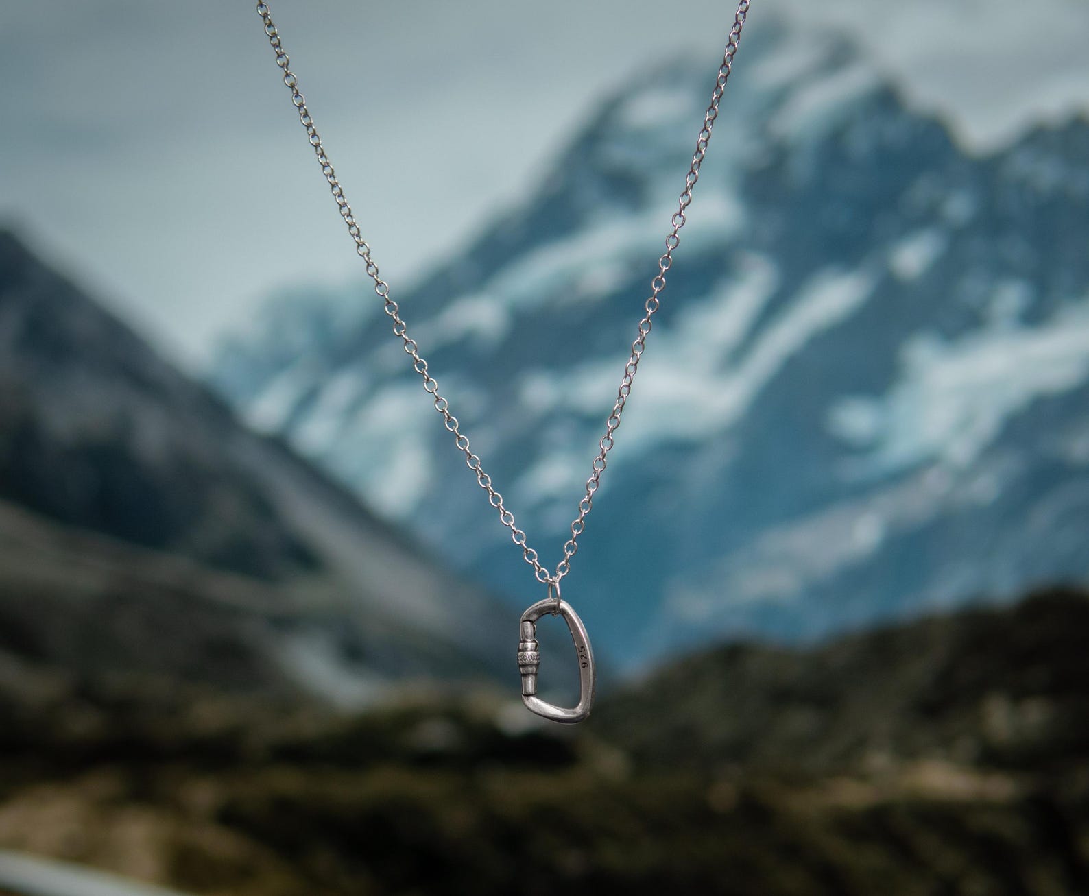 Unisex Climbing Necklace Sterling Silver, 925 Sterling Silver Carabiner ...