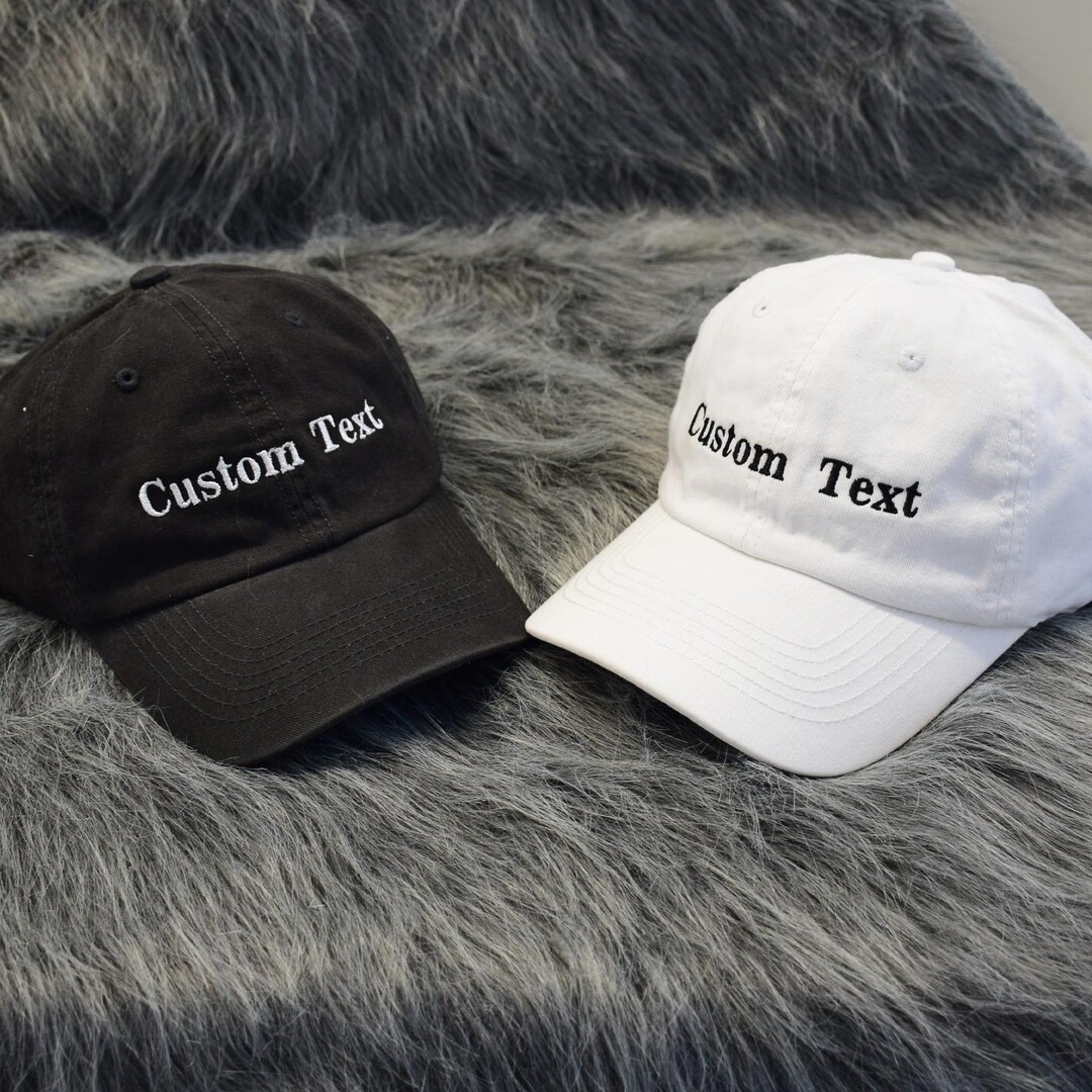 Personalized Cap Text or Logo Custom Embroidered Hat Vintage Baseball ...
