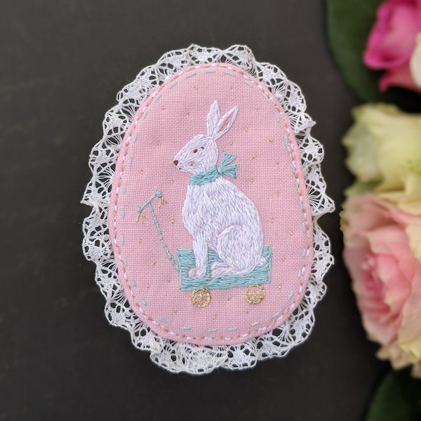 White Rabbit Brooch - Etsy