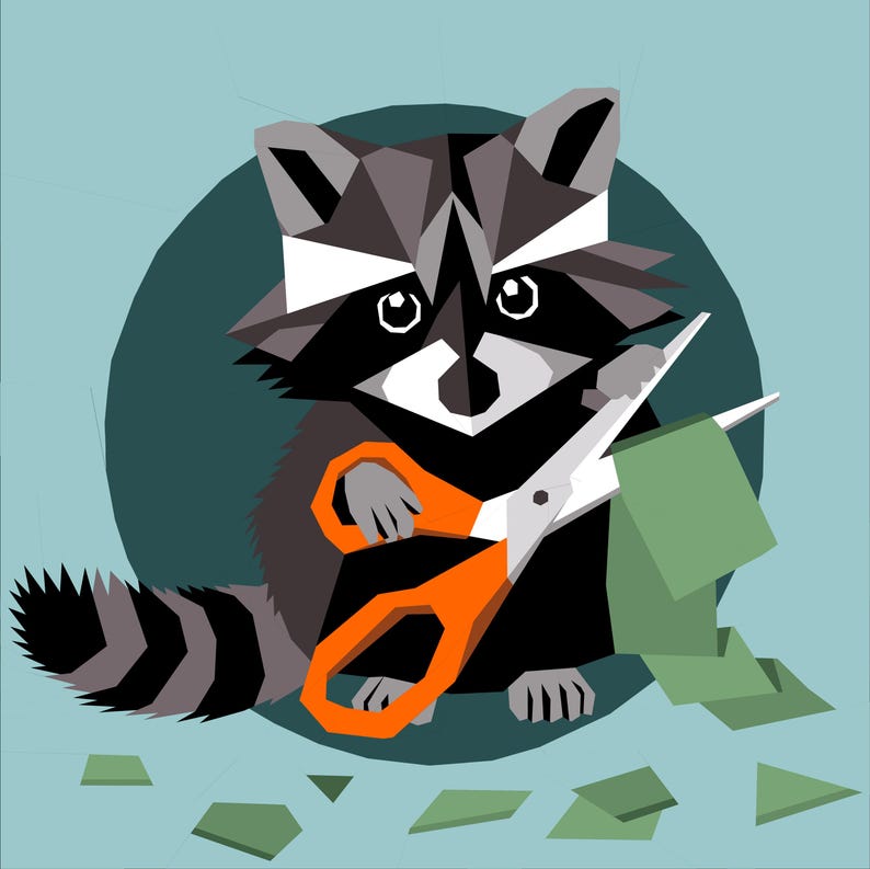 Like a Hungry Raccoon - Foundation Paper Piecing PDF Pattern - Etsy