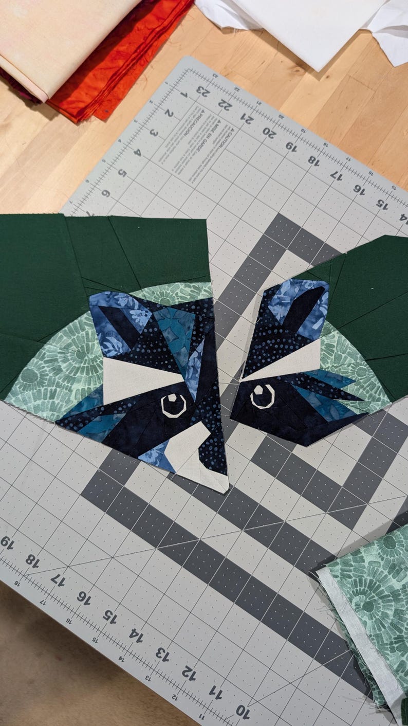 Like a Hungry Raccoon - Foundation Paper Piecing PDF Pattern - Etsy