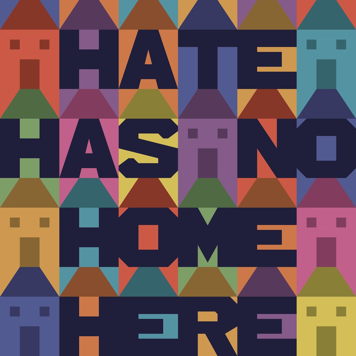 Hate Has No Home Here 12in by 12in - Foundation Paper Piecing PDF ...