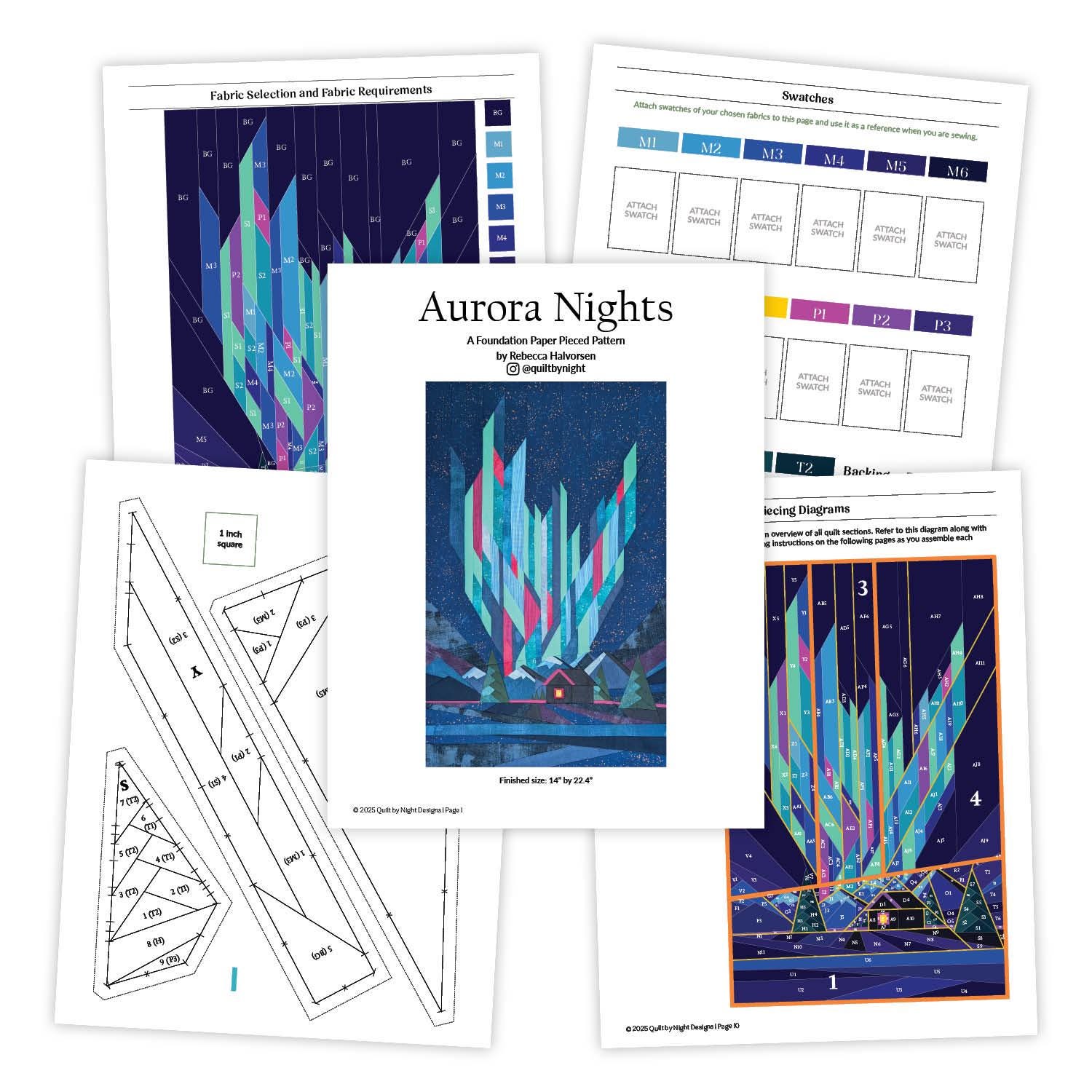Aurora Nights - Foundation Paper Piecing PDF Pattern - Etsy