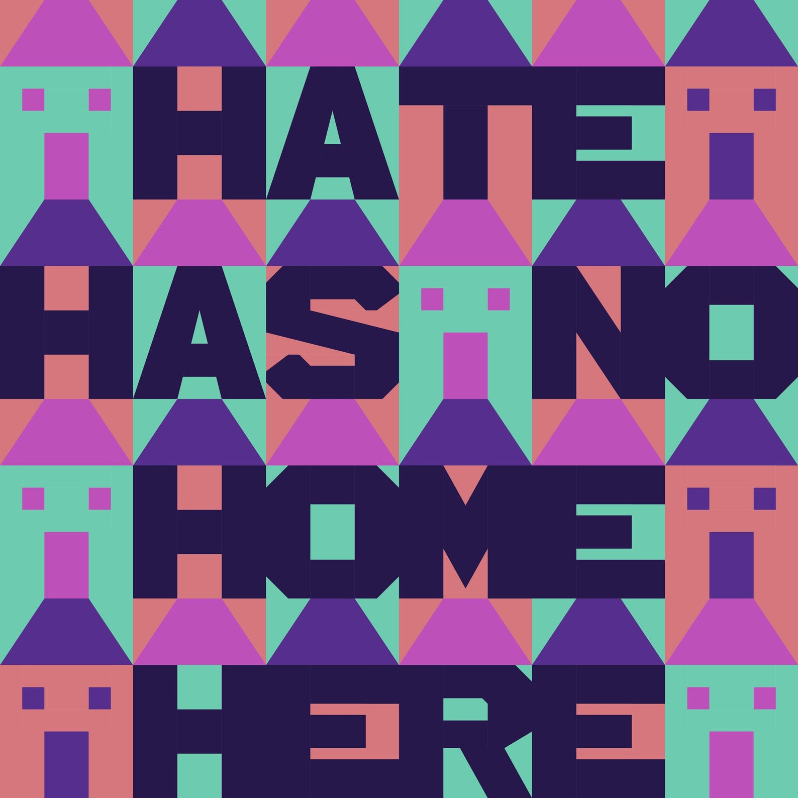 Hate Has No Home Here 12in by 12in - Foundation Paper Piecing PDF ...