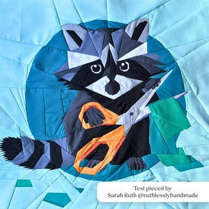 Like a Hungry Raccoon - Foundation Paper Piecing PDF Pattern - Etsy